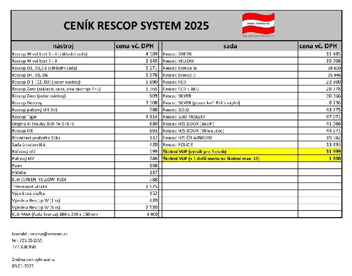 Ceník :: Rescop